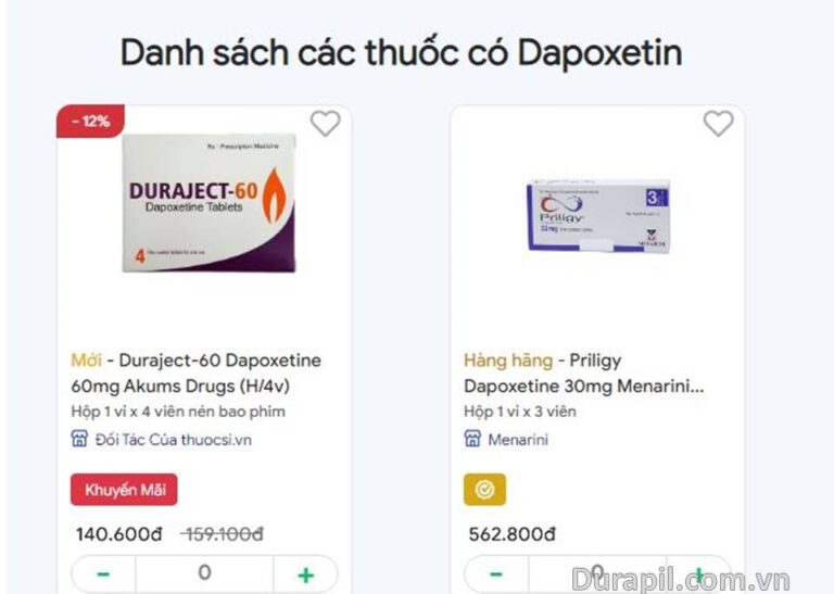 Giá Thuốc Durapil 30mg Bao Nhiêu? Địa Điểm Mua Chính Hãng